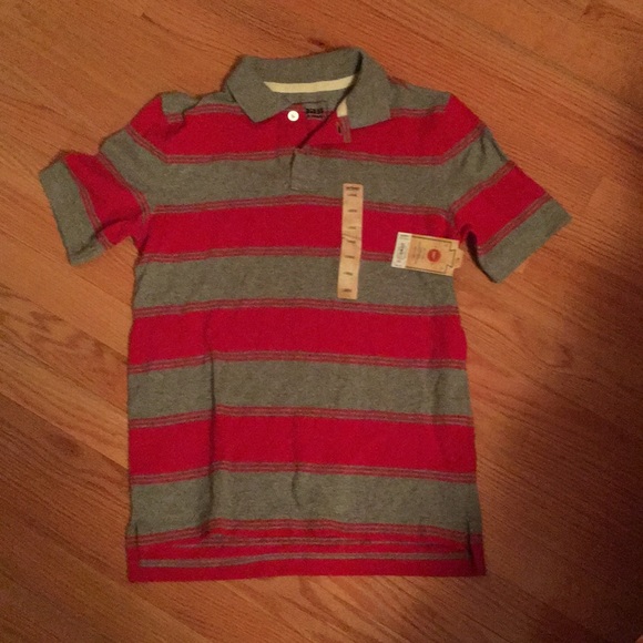 urban pipeline | Shirts & Tops | Red And Gray Striped Polo Shirt | Poshmark